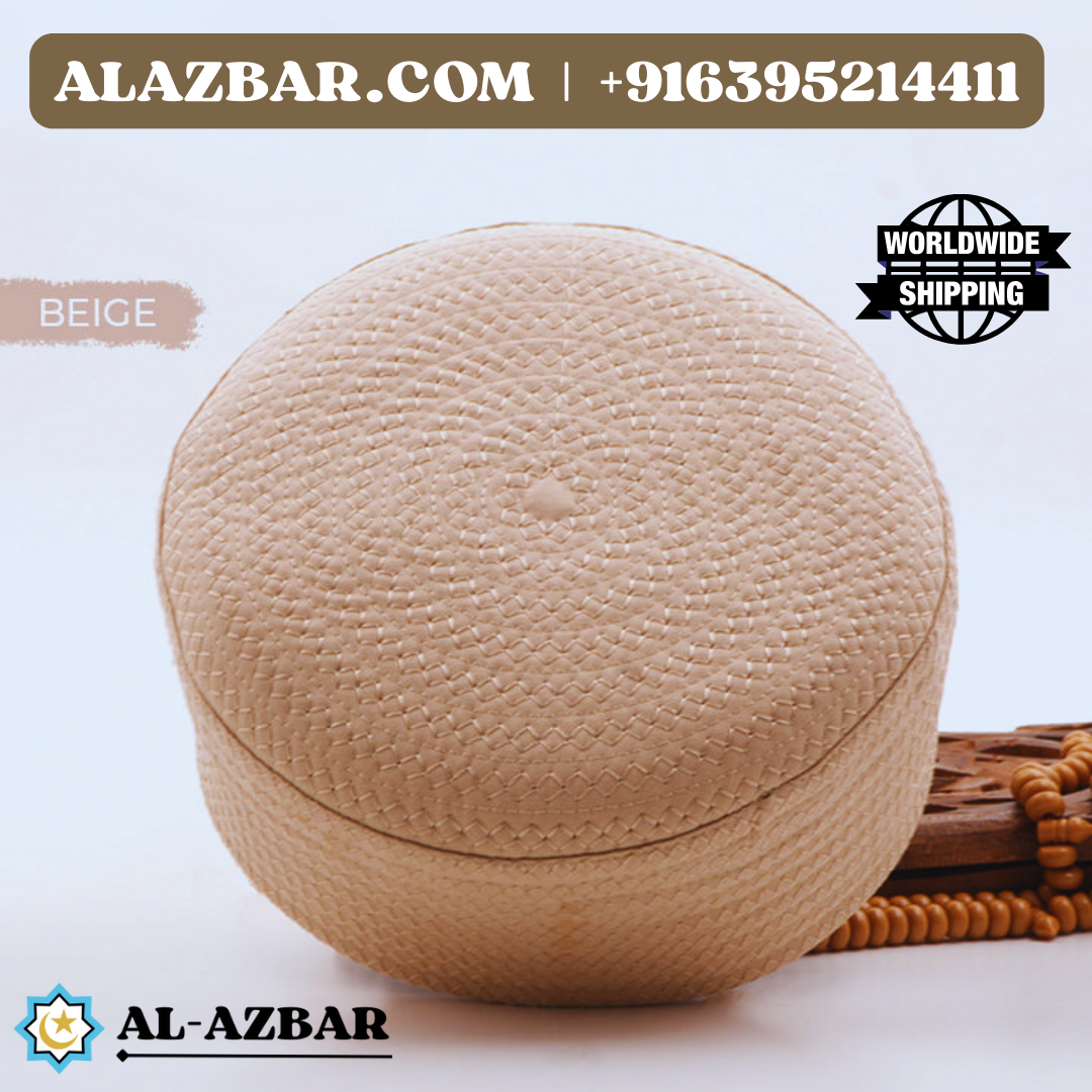 NOOR Cap – Beige (Islamic Namaz Cap Kufi) from AL-AZBAR – AL AZBAR